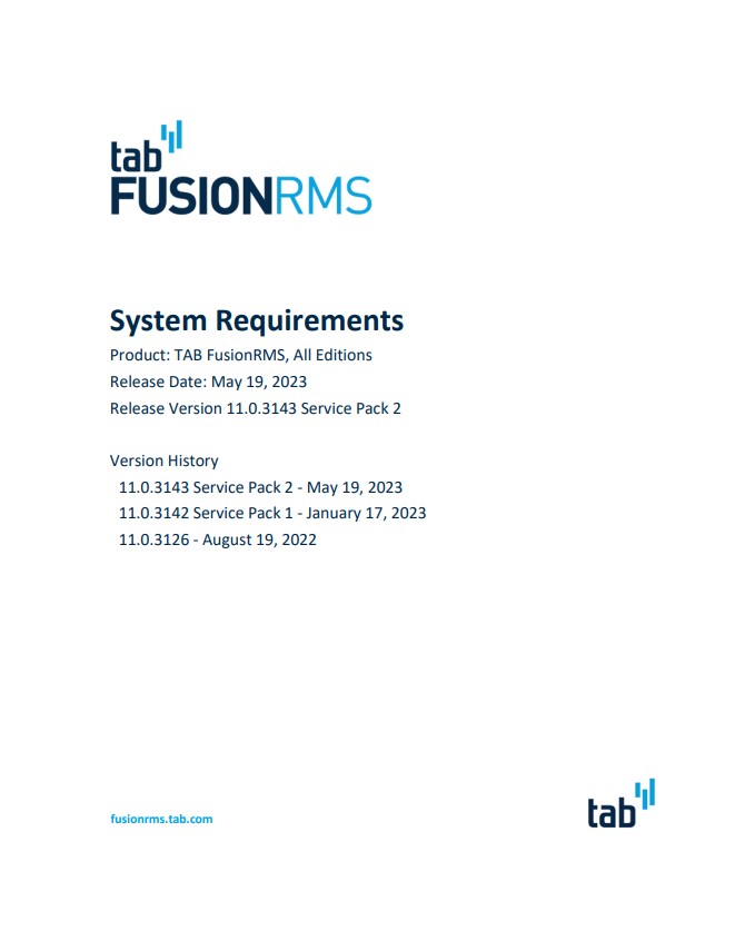Fusion 11 System Requirements – TAB